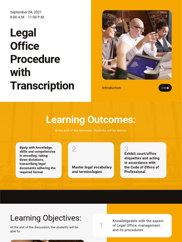 Legal Office Procedures Overview | PDF | Lawyer | Paralegal