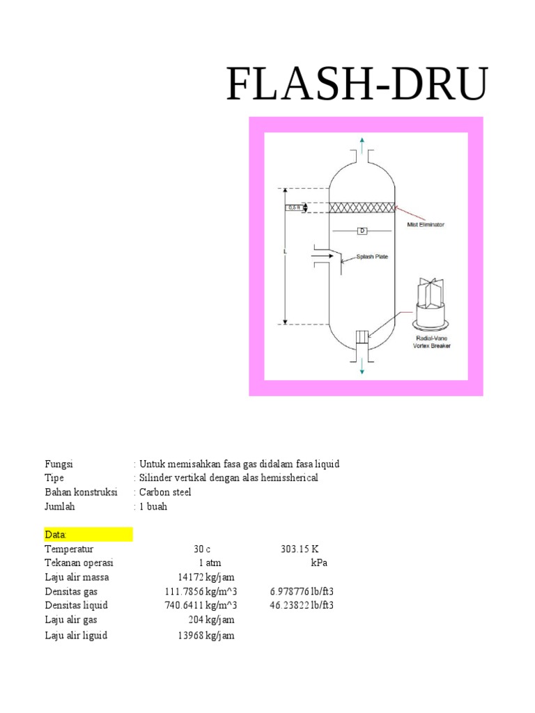 Desain dan Fungsi Flash Drum Separator | PDF