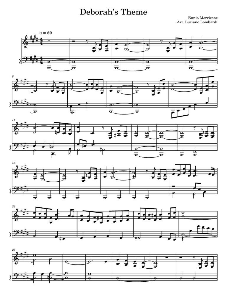Deborah's Theme (America) | PDF