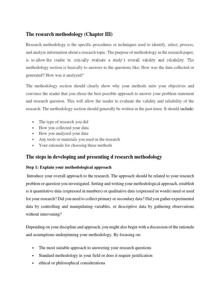 A Comprehensive Explanation of Research Methodology: Outlining Key ...