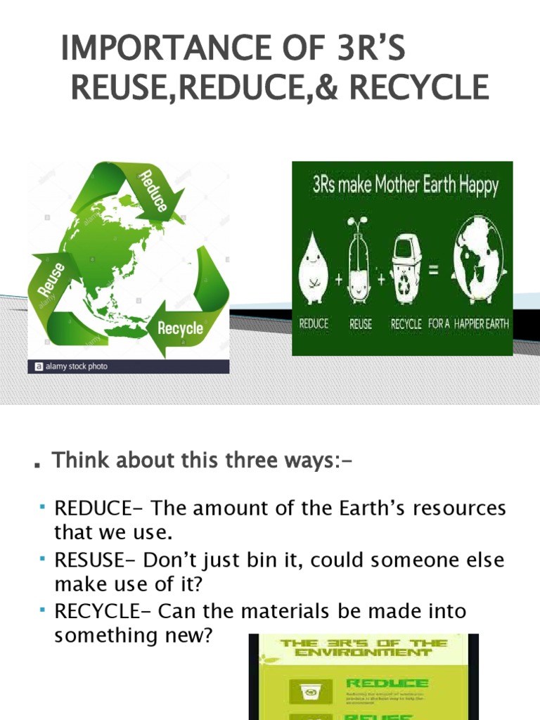 Importance of 3r's Reuse, Reduce,& Recycle | PDF | Home & Garden | Art