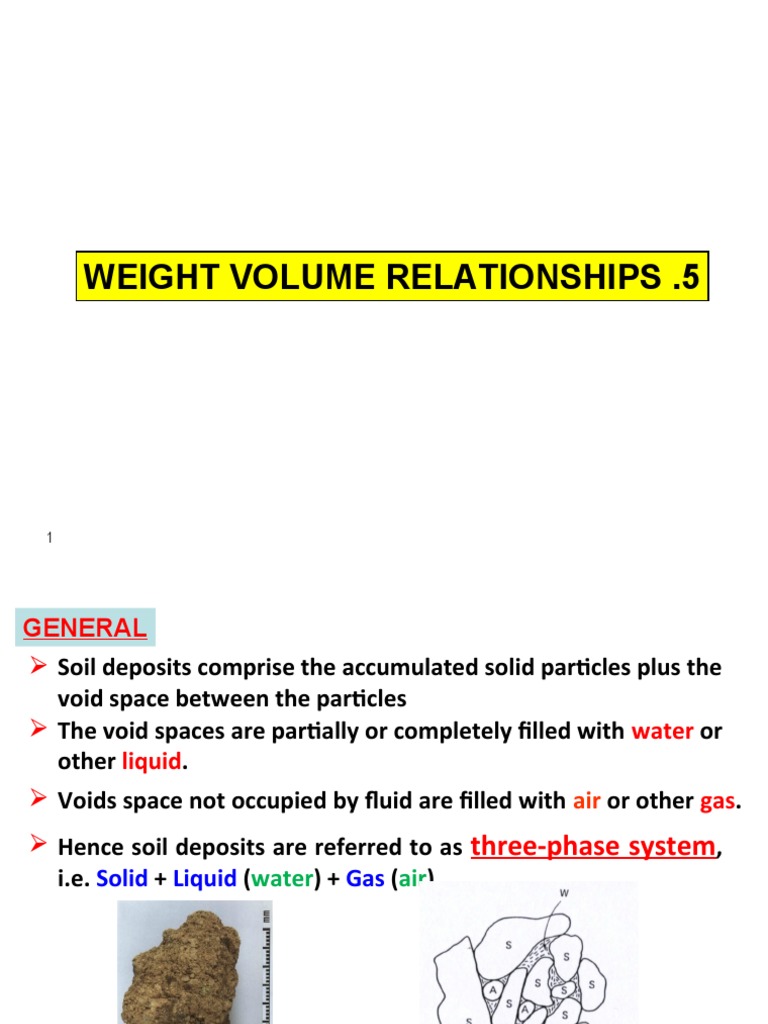 5 - Weight Volume Relationships | PDF | Density | Kilogram
