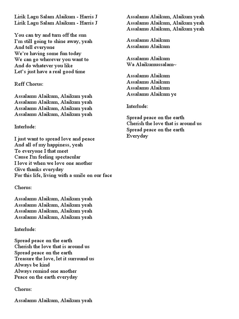 Daftar Lagu Harris J | PDF | Prophets And Messengers In Islam