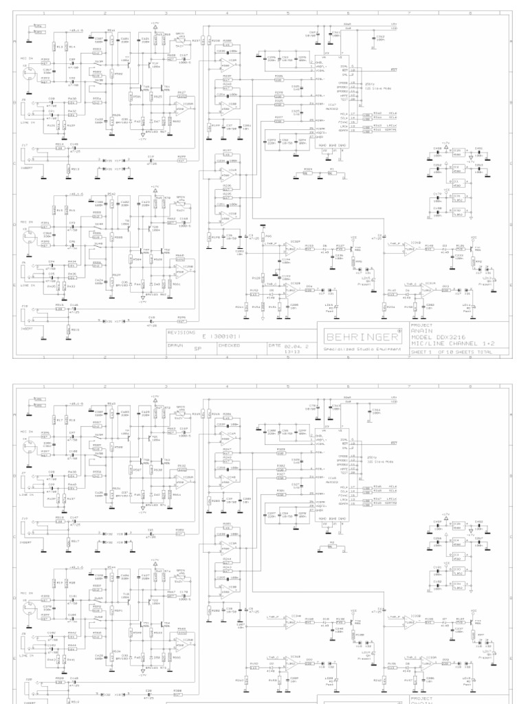 Behringer DDX 3216 Preamp Schematics | PDF