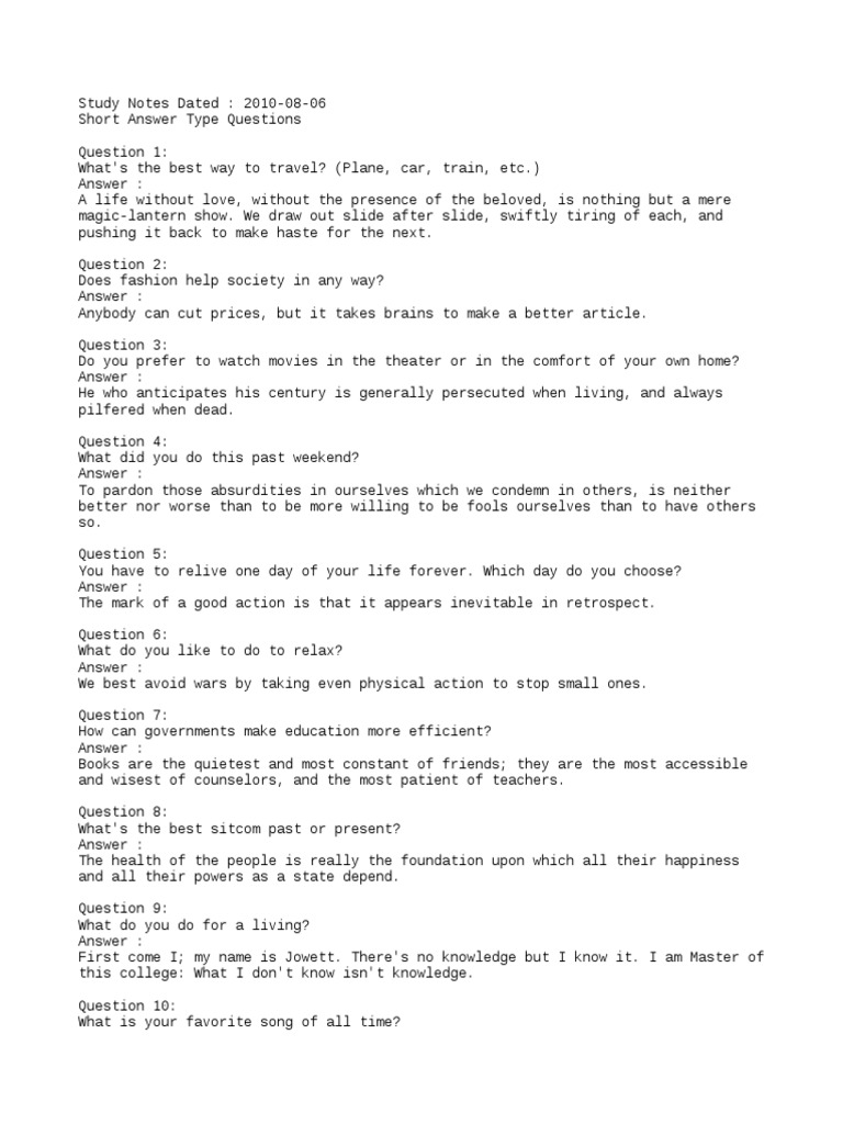 StudyNotes 17197 | PDF | Lifestyle