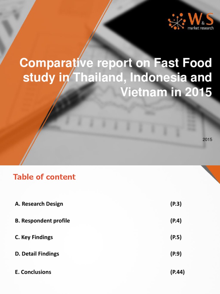 Comparative Report On Fast Food Study in Thailand, Indonesia and ...
