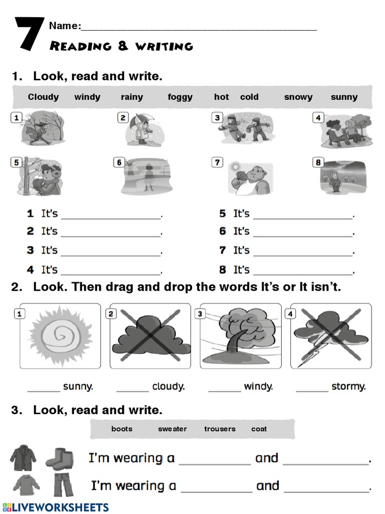 Reading & Writing: 1. Look, Read and Write | PDF