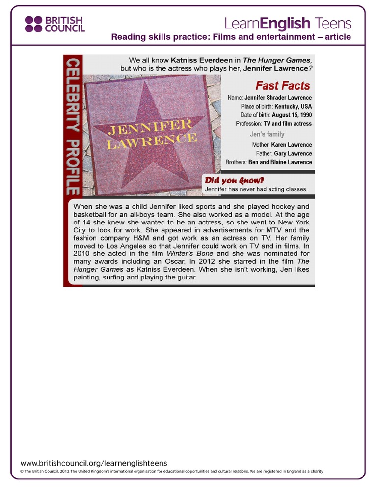 Films and Entertainment - Article 1 | PDF