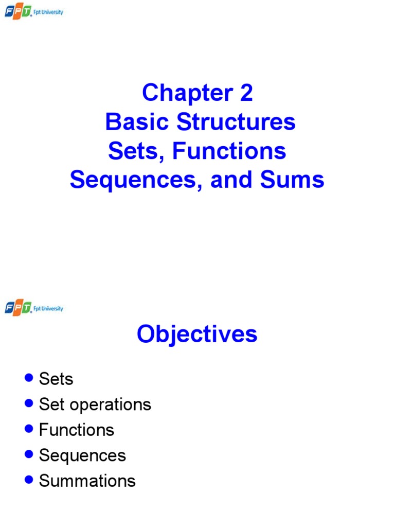 Basic Structures Sets, Functions Sequences, and Sums | PDF | Set ...