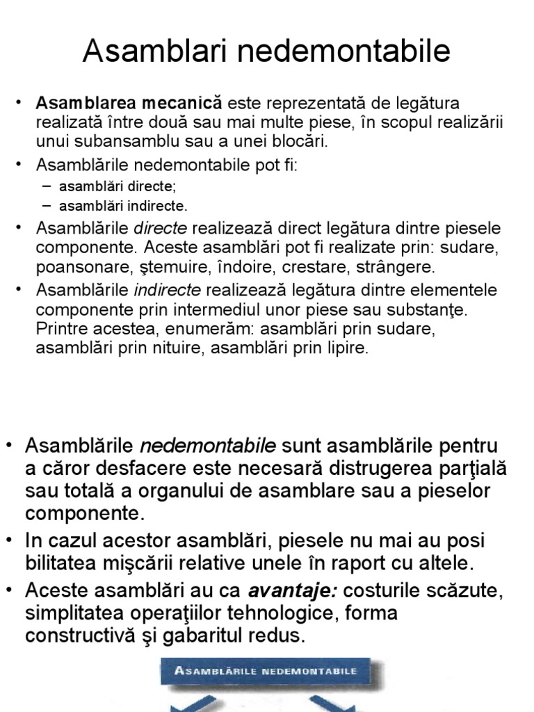 Asamblari Nedemontabile | PDF