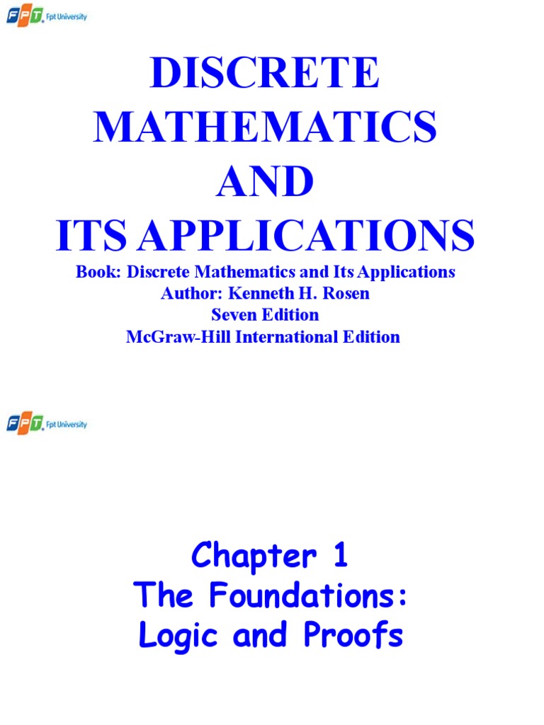 Discrete Mathematics And Its Applications Pdf Logic Mathematics 1705