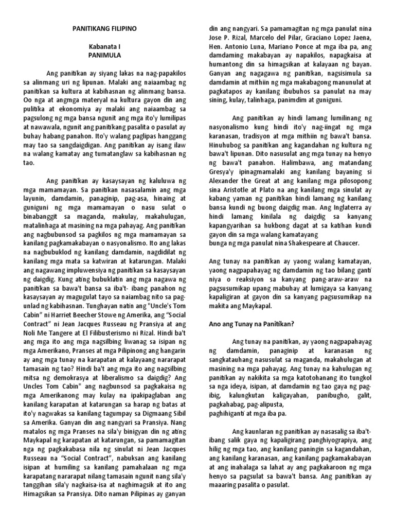 L1 Panitikan | PDF