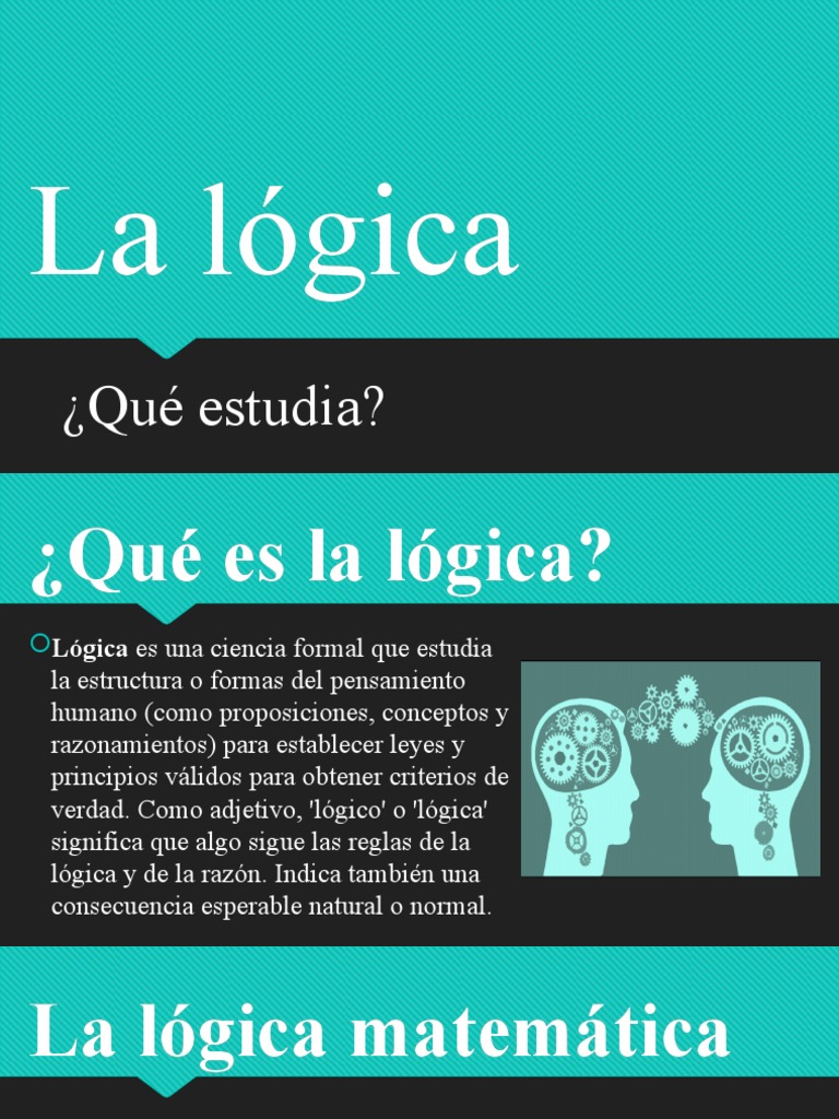 La Lógica | PDF | Proposición | Lógica matemática
