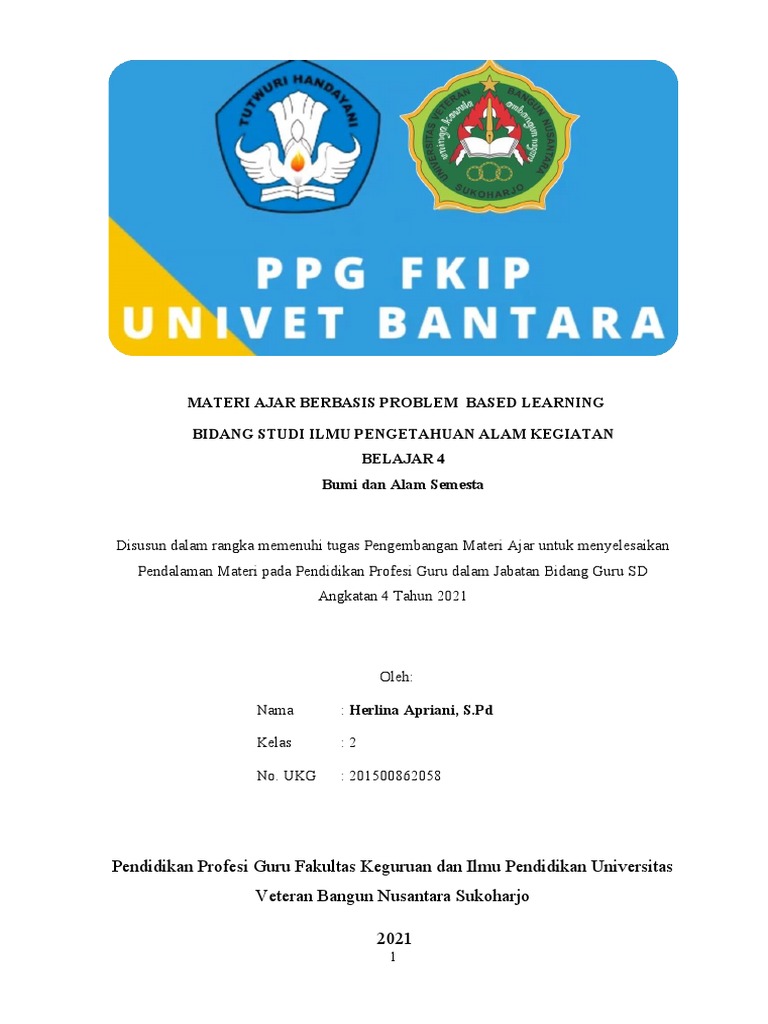Materi Ajar Berbasis Problem Based Learning | PDF