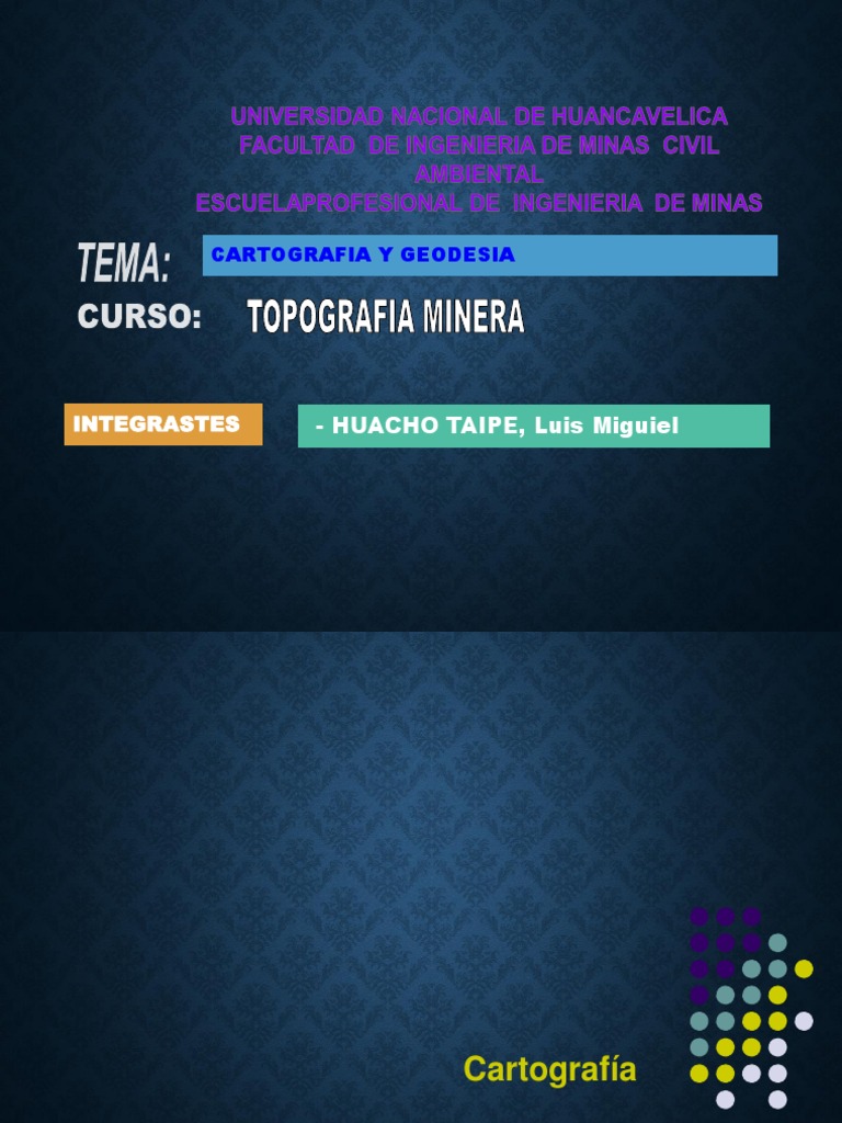 Cartografia y Geodesia Huacho Taipe, Luis Miguiel | PDF | Mapa | Geodesia