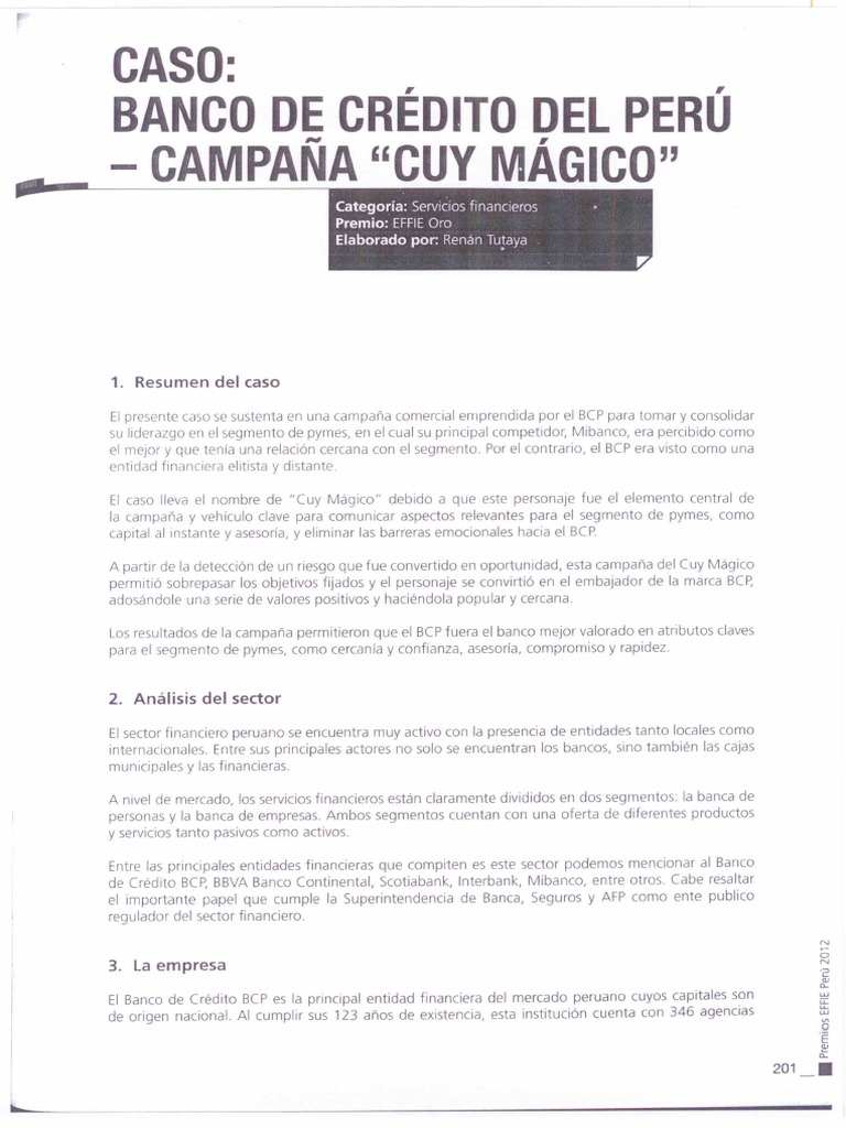 Caso BCP Cuy Magico | PDF