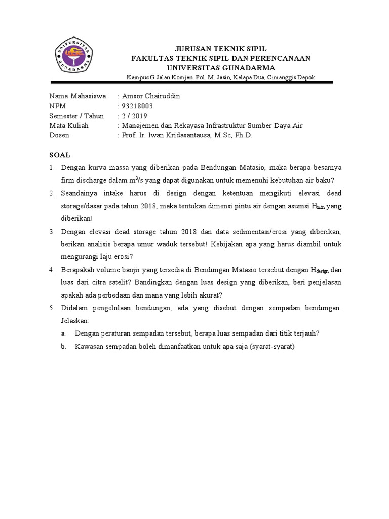 Manajemen Rekayasa Infrastruktur SDA | PDF | Metode & Bahan Ajar