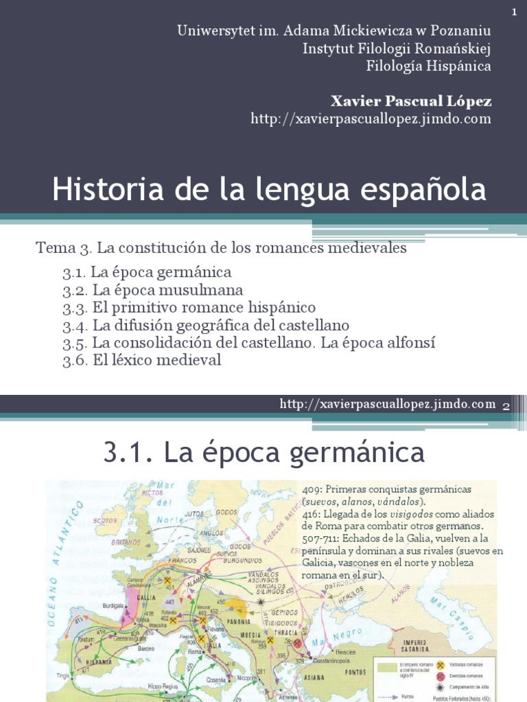 Historia Lengua Espanola Tema 3 | PDF | Lengua española | latín