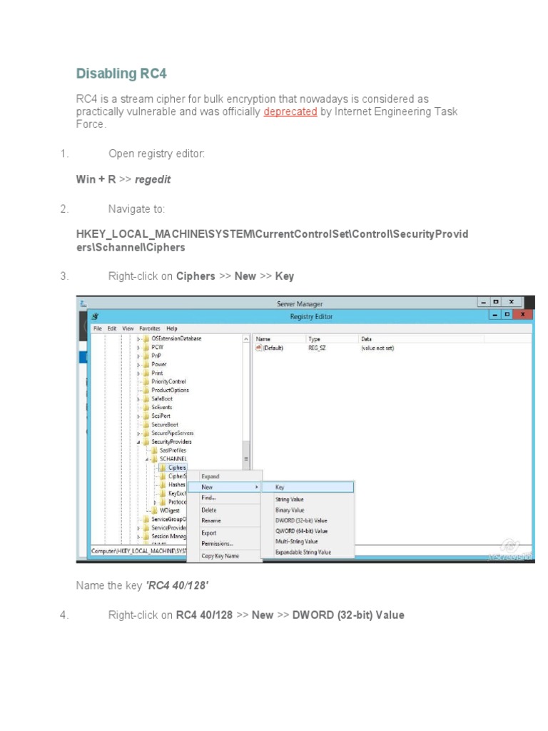Disabling RC4 en Windows 2008 | PDF | Applied Mathematics | Computer ...