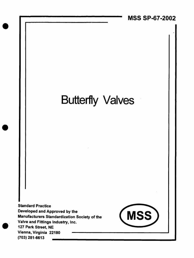 MSS SP-67 (2002) | PDF | Pipe (Fluid Conveyance) | Valve
