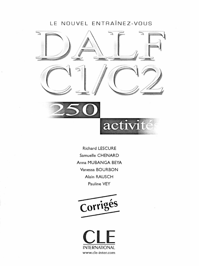 DALF C1-C2 - 250 Activites Corriges | PDF