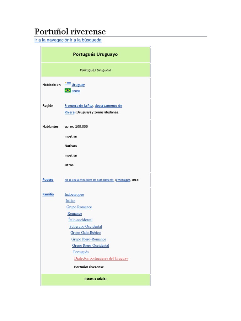 Portuñol Riverense | PDF | Comunicación humana | Idiomas