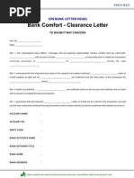 Sample Bank Comfort Letter Template | PDF