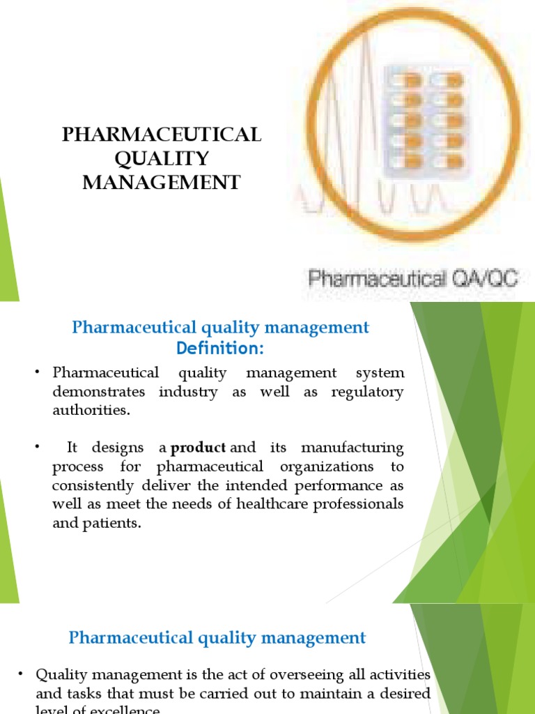 Introduction To PHarmaceutical Quality Management | PDF | Quality ...