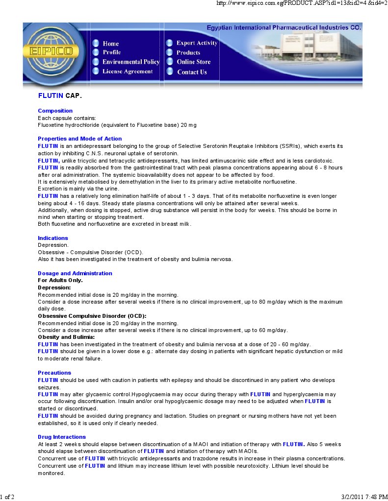 flutin cap | Antidepressant | Drugs