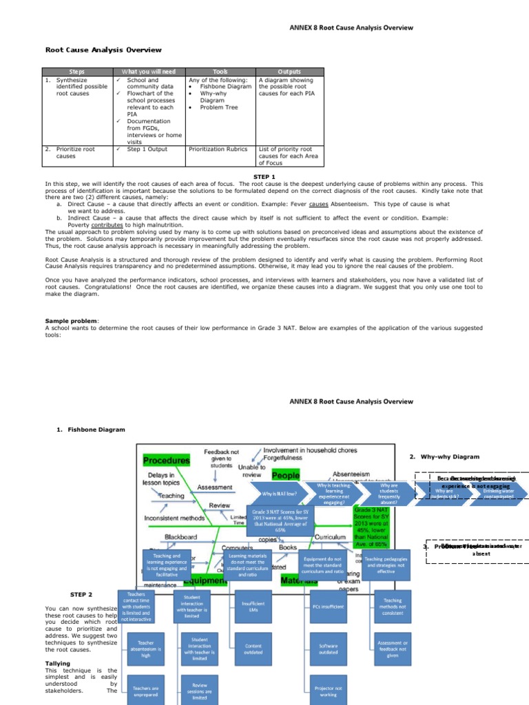 SIP Annex 8 - Root Cause Analysis Overview | PDF | Cognition