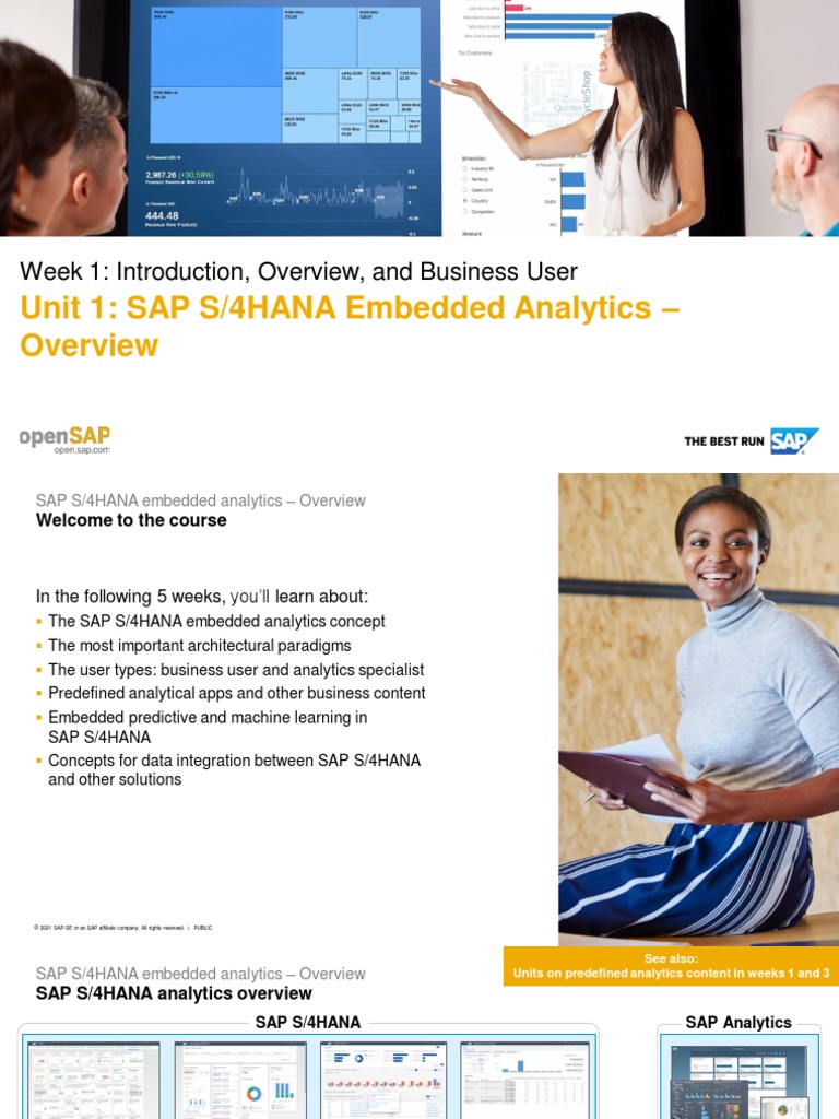OpenSAP s4h27 Week 1 All Slides | PDF | Analytics | Metadata