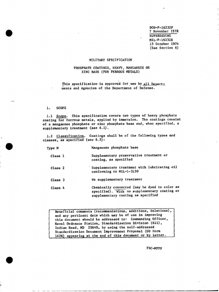 Military Phosphate Coatings Guide | PDF | Corrosion | Ph