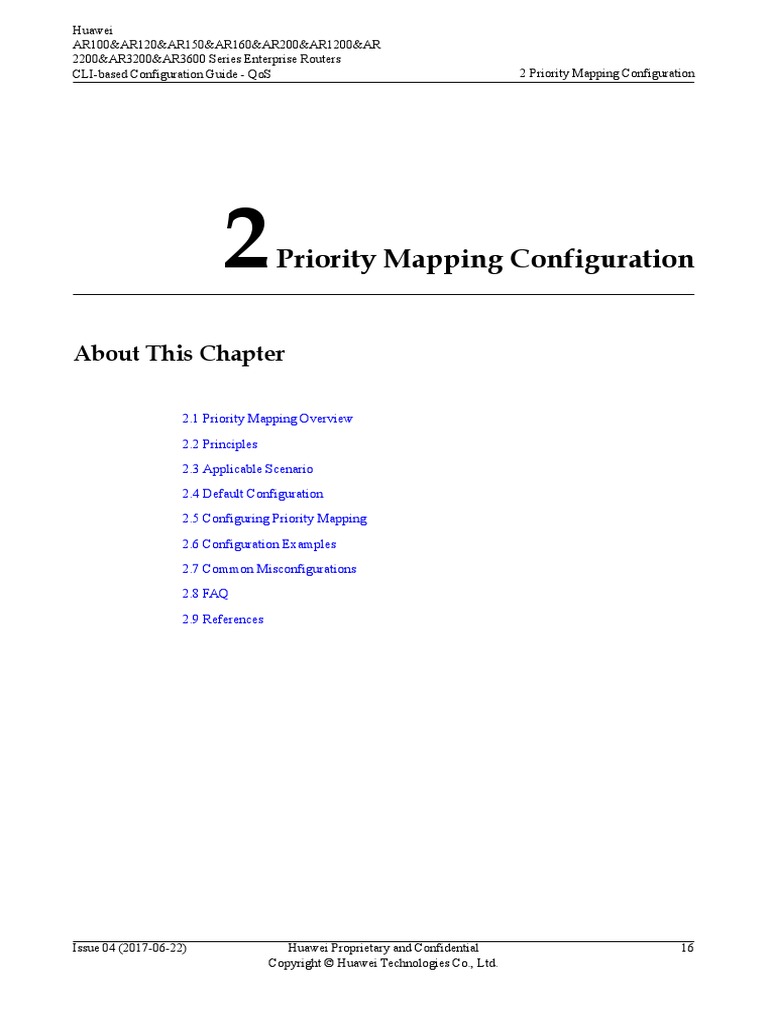 Priority Mapping Configuration: About This Chapter | PDF | Router ...