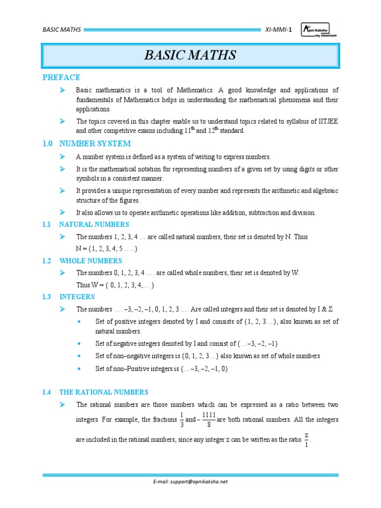 Basic Maths | PDF | Numbers | Exponentiation