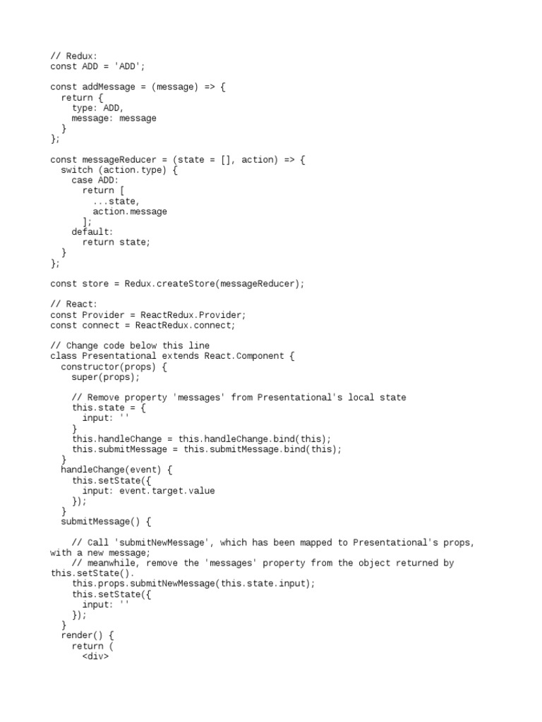 Extract Local State Into Redux | PDF
