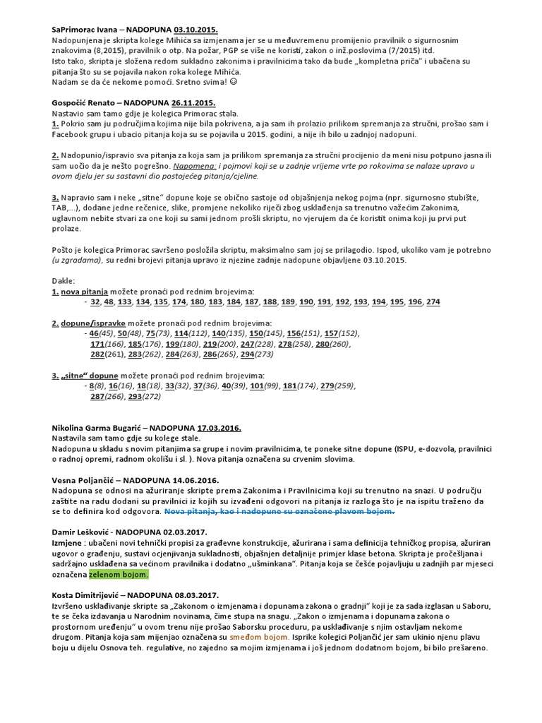 Stručni Ispit - Glavna Skripta | PDF