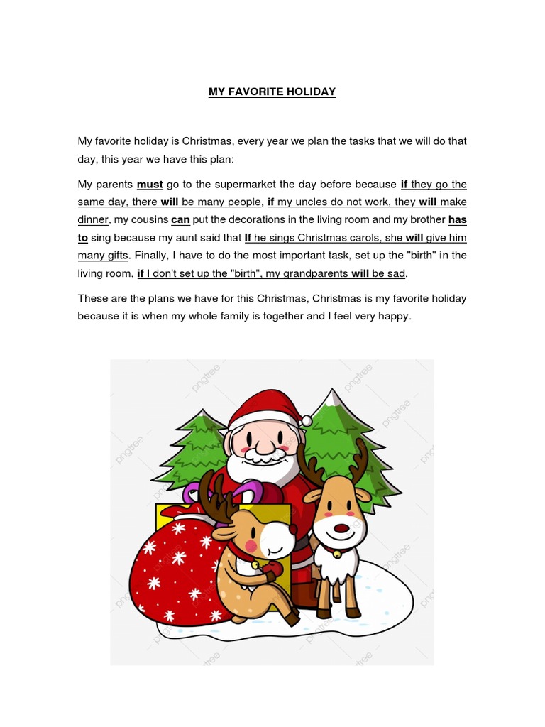 My Favorite Holiday | PDF