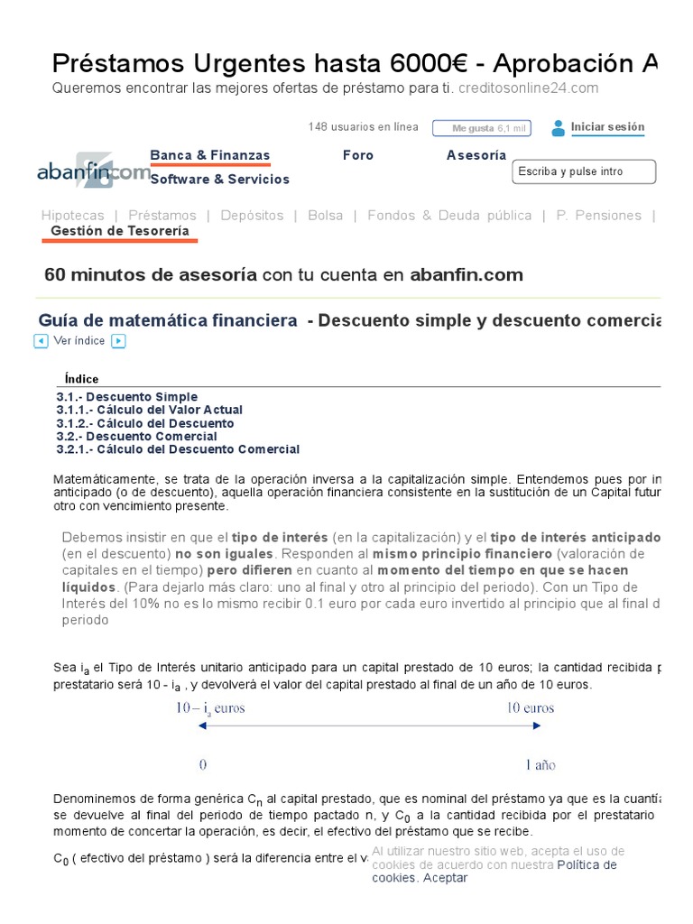 Descuento Simple y Descuento Comercial | PDF | Interés | Tasas de interés