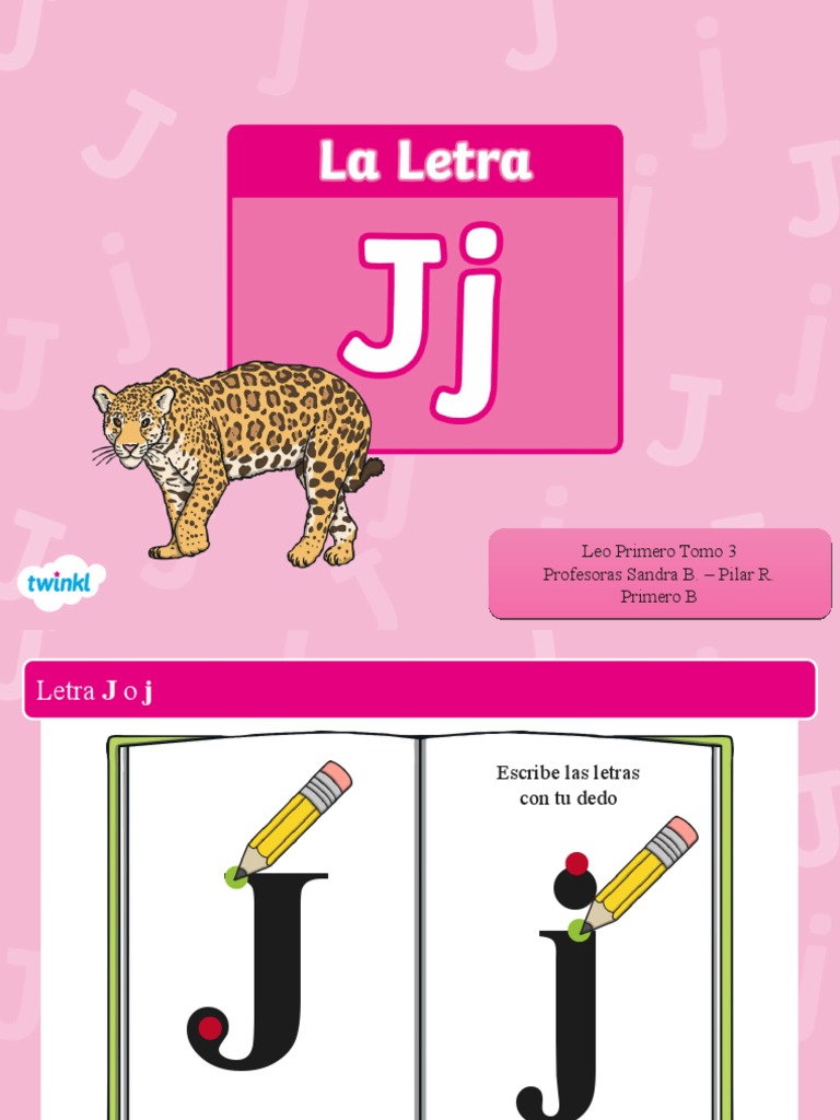 Actividades y Recursos sobre la Letra J | PDF