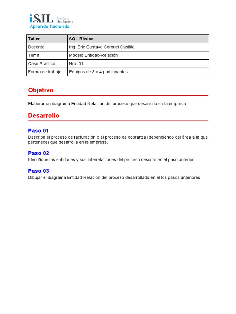 SQL 01 Caso Practico 01 | PDF