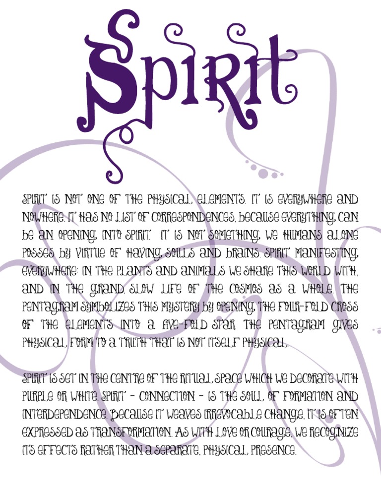 Understanding the Concept of Spirit | PDF