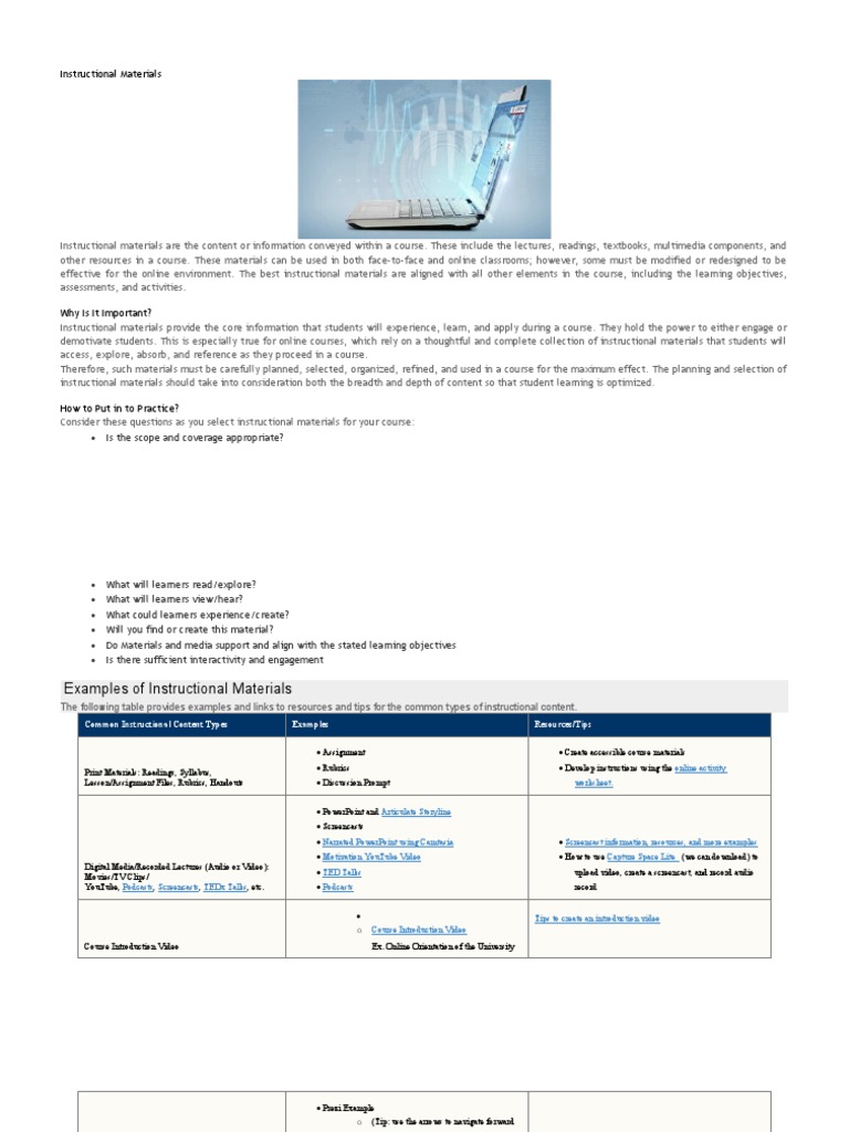 Instructional Materials ICT in Teaching and Module IM | PDF ...