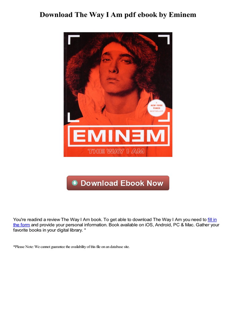 The Way I Am PDF Ebook by Eminem: Fill in The Form | PDF | Books | E Books