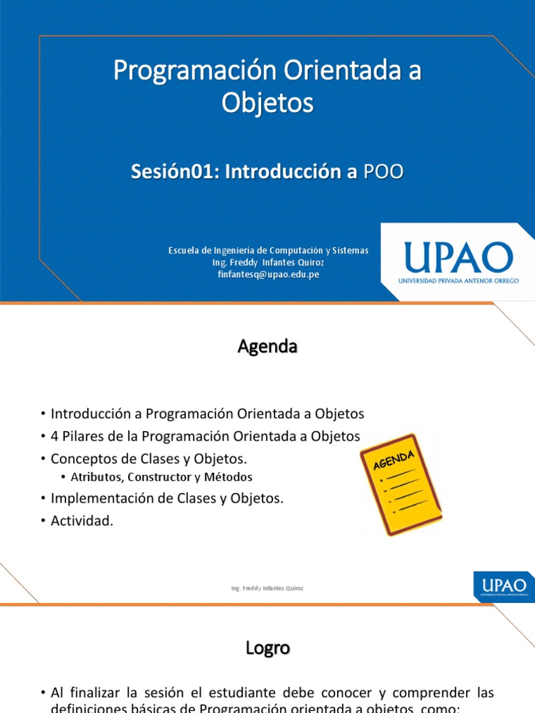 Programación Orientada A Objetos Pdf Programación Constructor Programación Orientada A