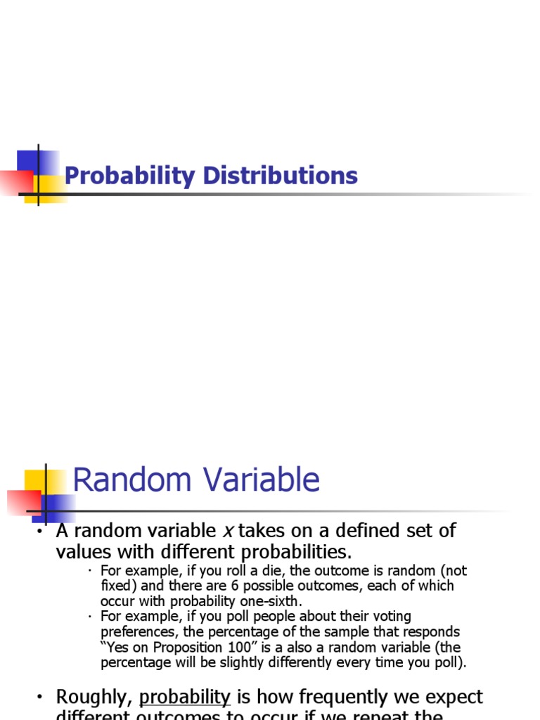 Probability Distributions | PDF | Probability Distribution | Variance