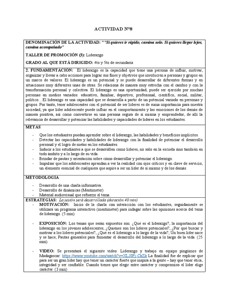Actividad N3 | PDF | Liderazgo | Conceptos psicologicos