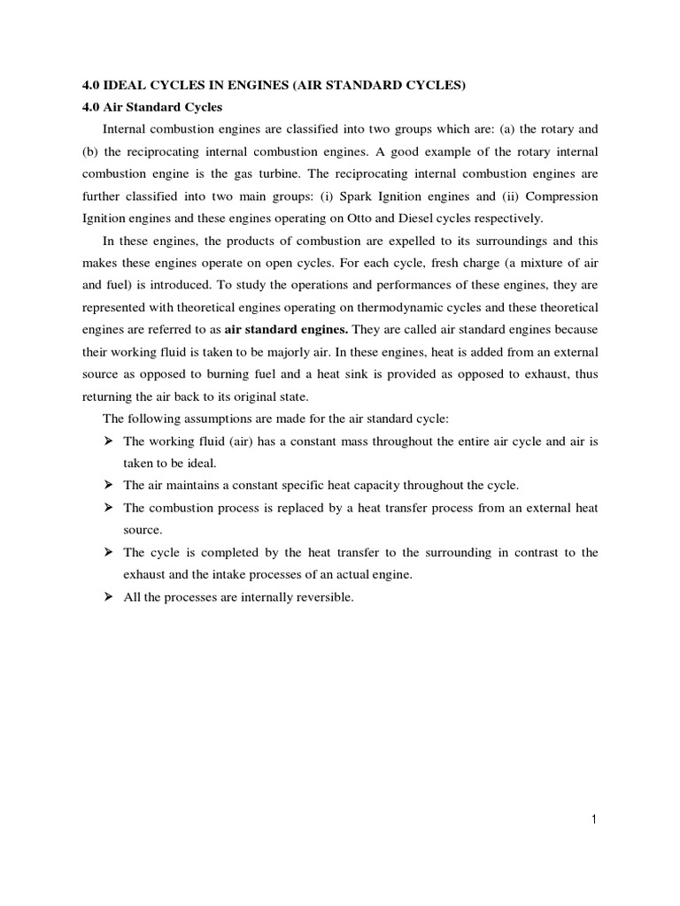 GEC221 - Otto Cycle | PDF | Internal Combustion Engine | Physical Chemistry