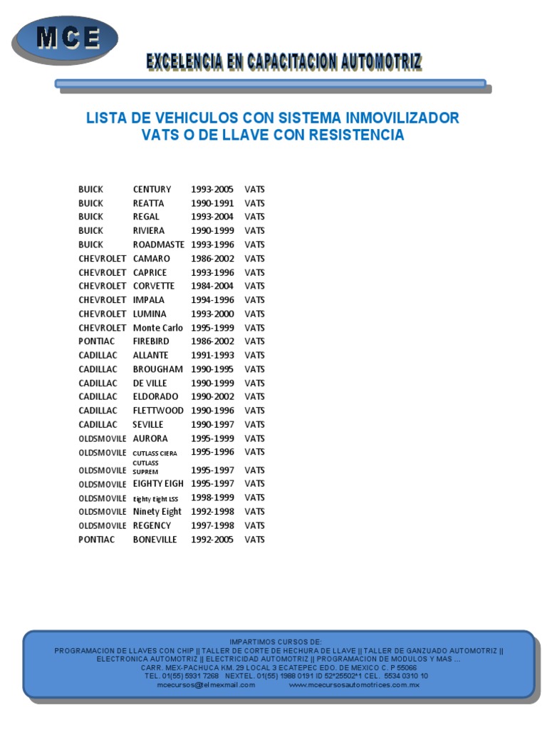 3.-Vehiculos Con Sistema Vats | PDF | Negocios