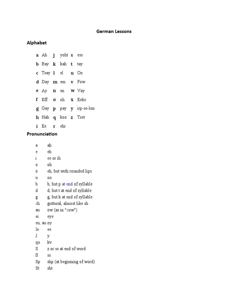 Alphabet and Pronunciation | PDF