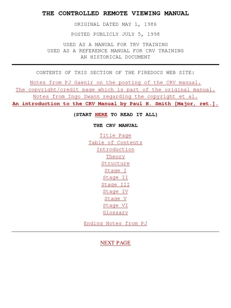 CIA - Remote Viewing Manual | PDF | Business